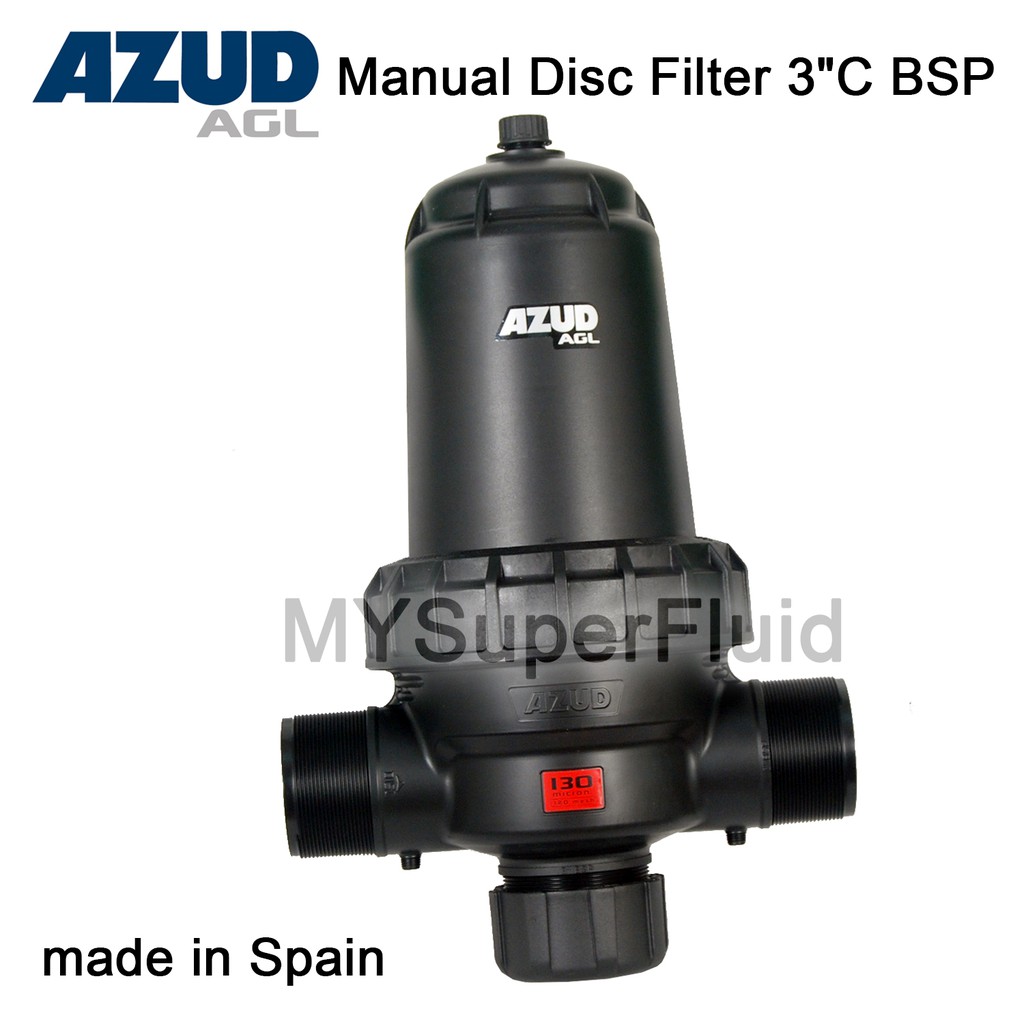 AZUD AGL Manual Disc Filter 3"C BSP (120 Mesh/ 130 Micron) | Shopee ...