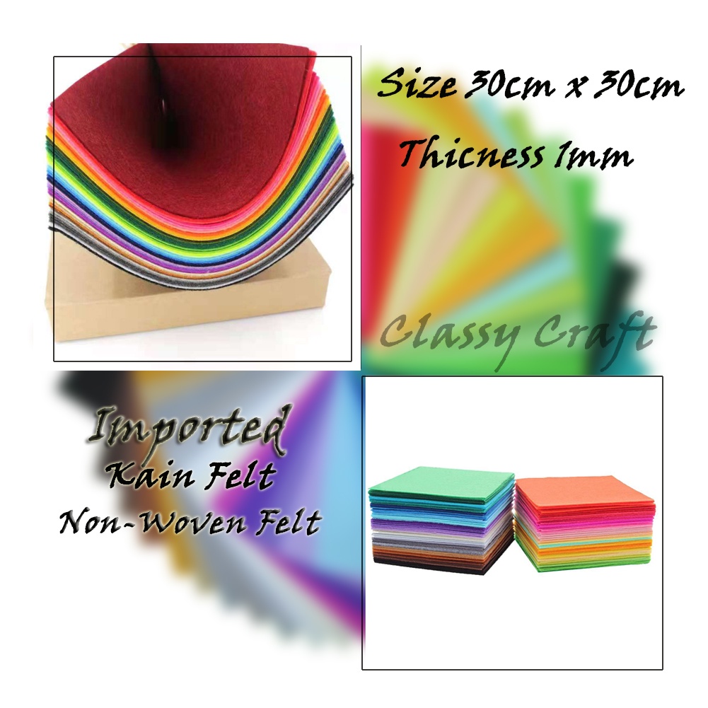 1mm Kain Bukan Tenunan Felt **DIY Imported Non-Woven Fabric Felt ...