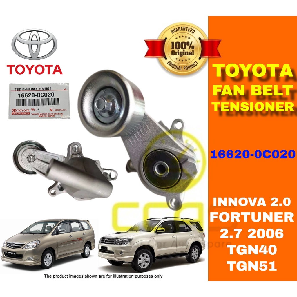 Toyota Innova 2.0 Fortuner 2.7 (06-) Toyota Fan Belt Tensioner TGN40 ...