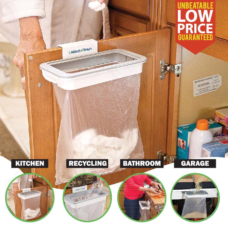 Portable Plastic Garbage Hanging Trash Bag Holder Storage Rack Rubbish ...