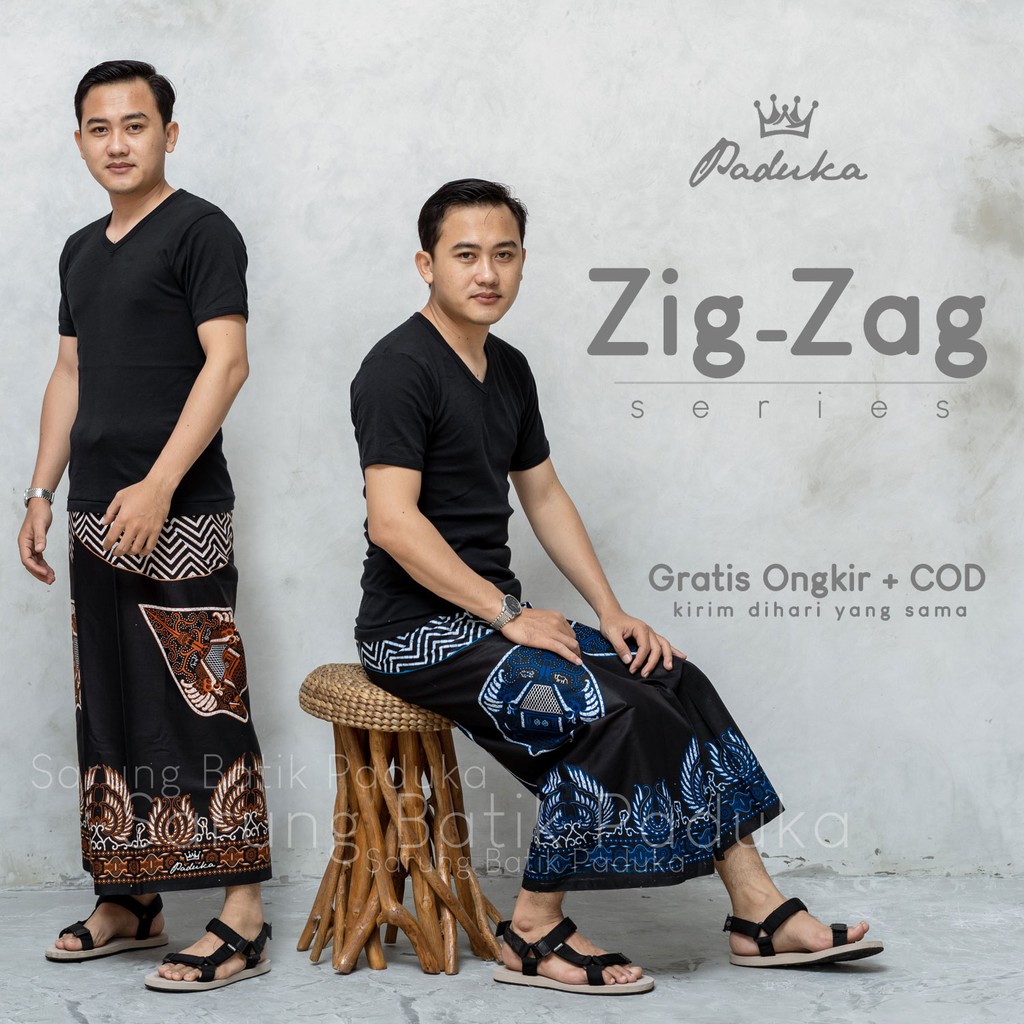 Batik Paduka - Zig-Zag Zigzag Mountain Puppet Sarong | Shopee Malaysia