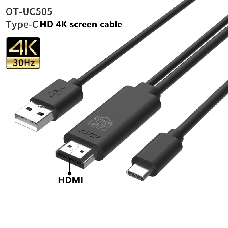 USB 3.1 Standard HD 4K Same Screen Type-c to HDMI With Power Cable For ...