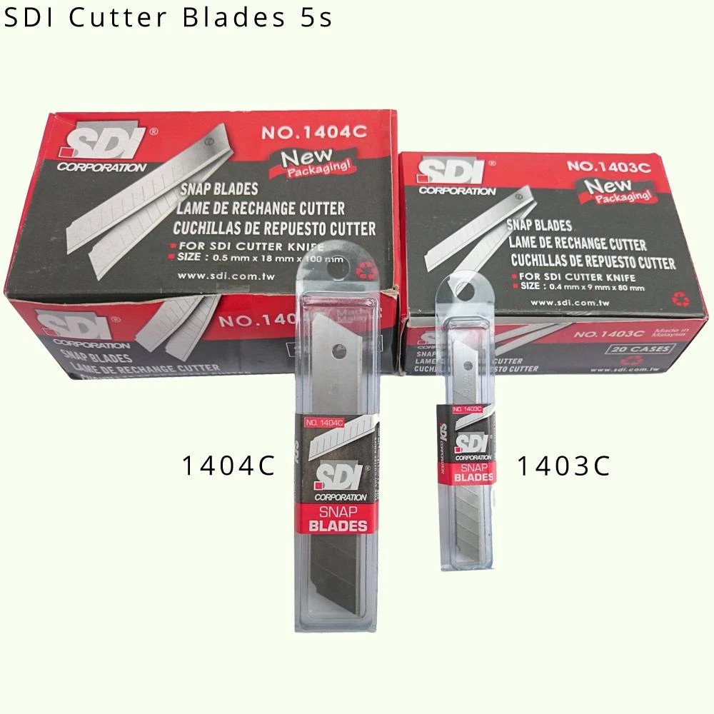 SDI Snap Blade / Refill SDI Small/Big Cutter Knife 5pcs 1403C/1404C | Shopee Malaysia
