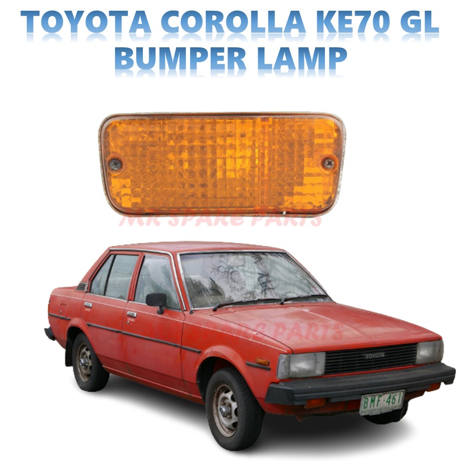 TOYOTA COROLLA KE70 GL SEDAN 80-82 FRONT BUMPER LAMP | Shopee Malaysia