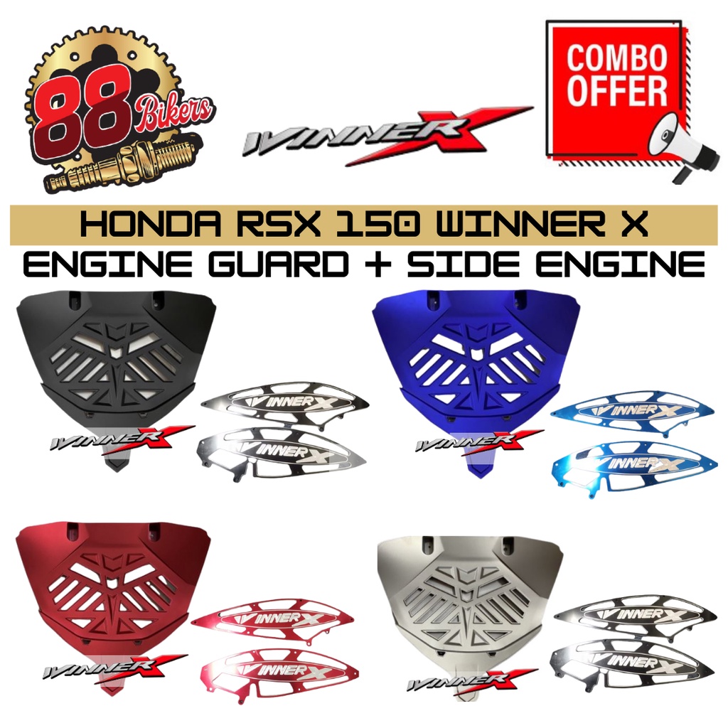 🔥 NEW COMBO 🔥 HONDA RSX 150 WINNER X RS-X RSX150 ENGINE GUARD + SIDE ...