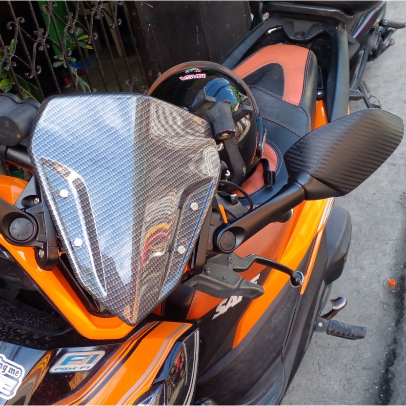 CLICK V2/RUSI GALA/K-BLADE/ZIP SET SIDE MIRROR with VISOR and BRACKET ...