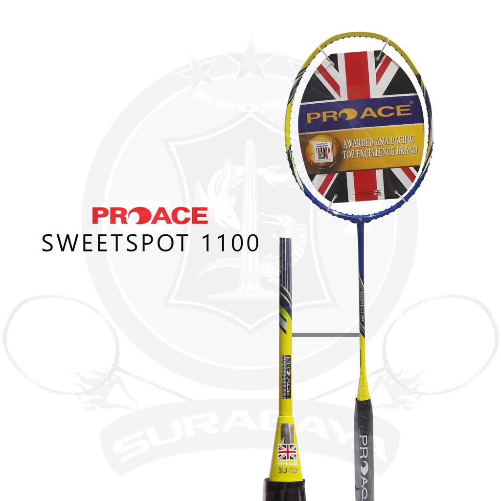 Original Pro Ace Sweetspot 1100 Complete Badminton Bonus Racket ...