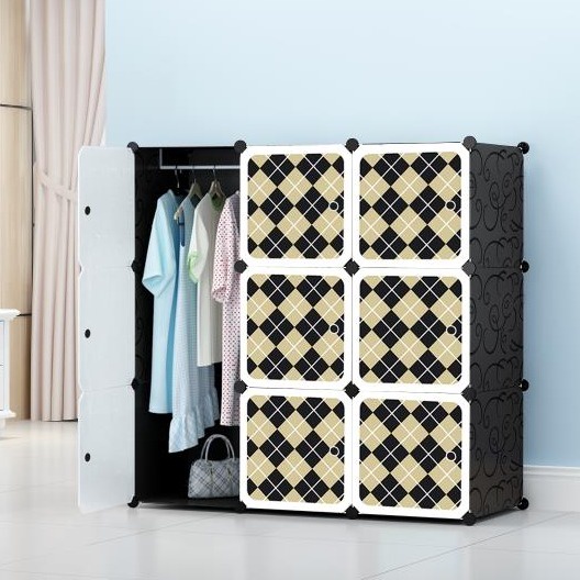 Checker 9 cube Black DIY Multipurpose Wardrobe Cabinet Clothes Storage ...