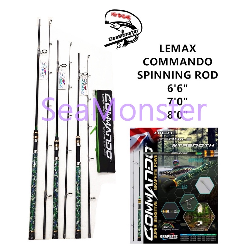 SeaMonster LEMAX COMMANDO SPINNING ROD JORAN PANCING | Shopee Malaysia