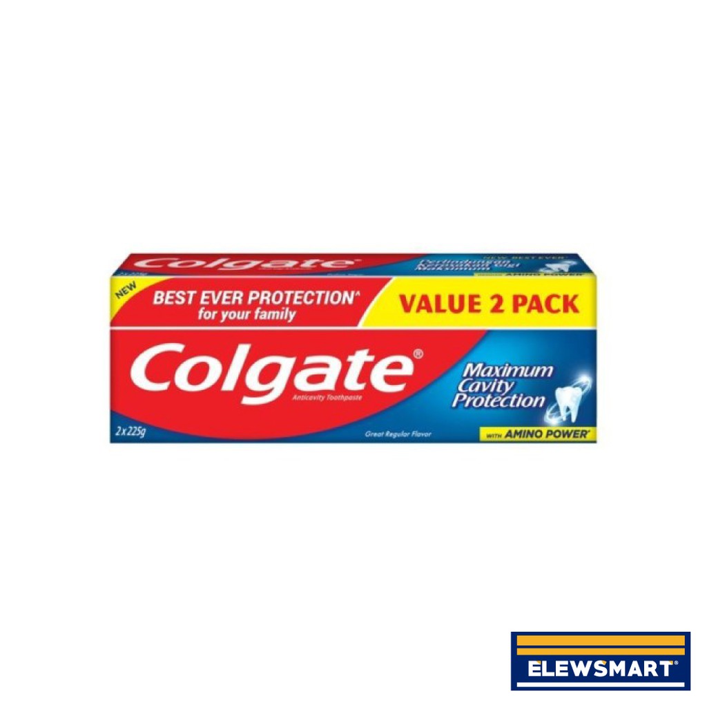 COLGATE ANTICAVITY TOOTHPASTE REGULAR FLAVOUR - TWIN PACK (2 X 225G ...