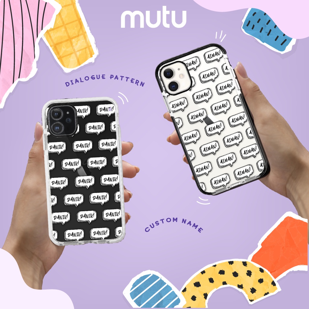 Dialogue Pattern - Customisable Name Phone Case (Powered by Neon Basic ...