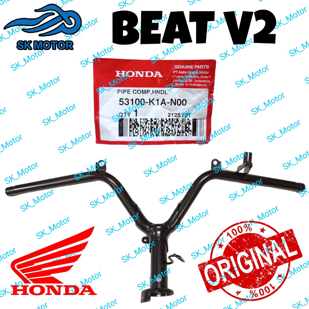 Honda BEAT 110 FI V2 (NEW) Original Handle Comp / Handle Bar Handlebar ...