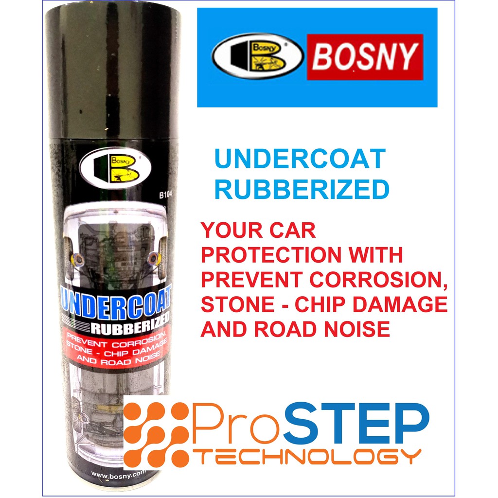 BOSNY UNDERCOAT RUBBERIZED SPRAY 600ML FOR CAR PROTECTION UNDERBODY ...