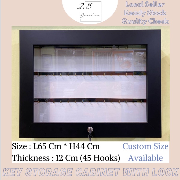 【Ready Stock】Key Storage Cabinet With Lock & Key | Kabinet Simpan Kunci ...