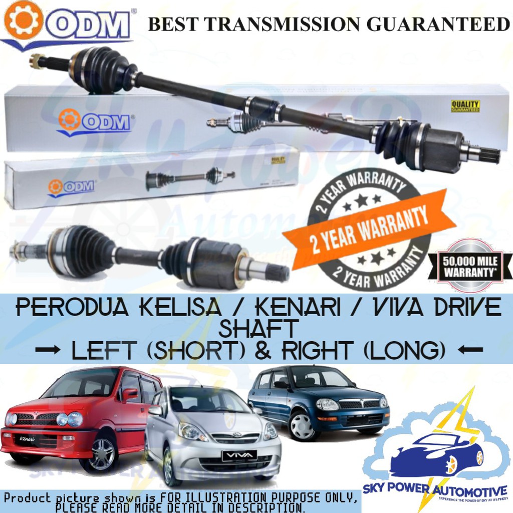 PERODUA KELISA / KENARI / VIVA (2000-2014) ODM (CYCAR) DRIVE SHAFT ...
