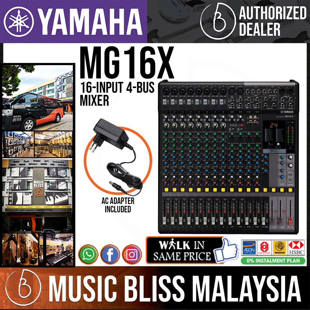 Yamaha MG16X 16-Channel Mixer With Effects (MG 16X) | Shopee Malaysia