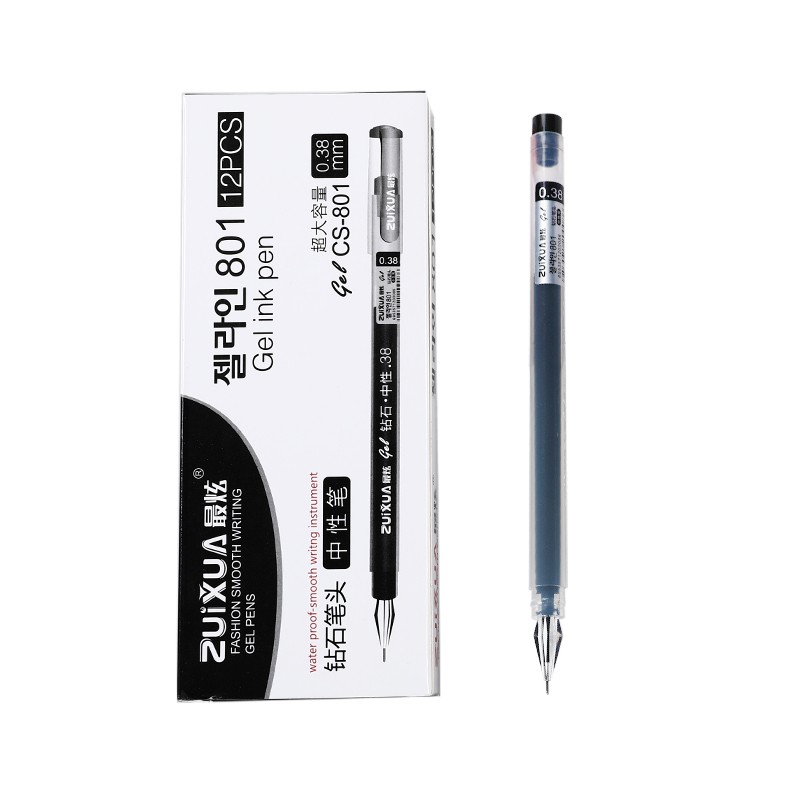 Zuixua Gel Pen 0.38 mm Student stationery blue/ black/ red | Shopee ...