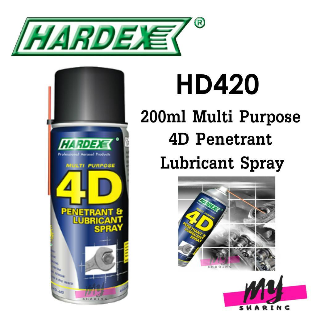 HARDEX 4D MULTIPURPOSE PENETRANT & LUBRICANT SPRAY ANTI RUST OIL 200ML ...