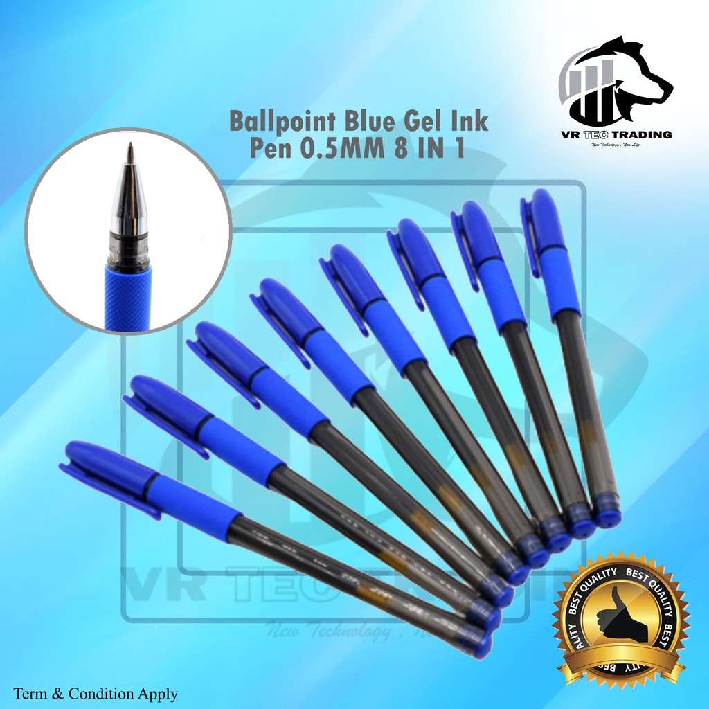🇲🇾 Ready Stock 💕Kreati Ballpoint Blue Gel Ink Pen 0.5MM 8 IN 1 | Shopee ...