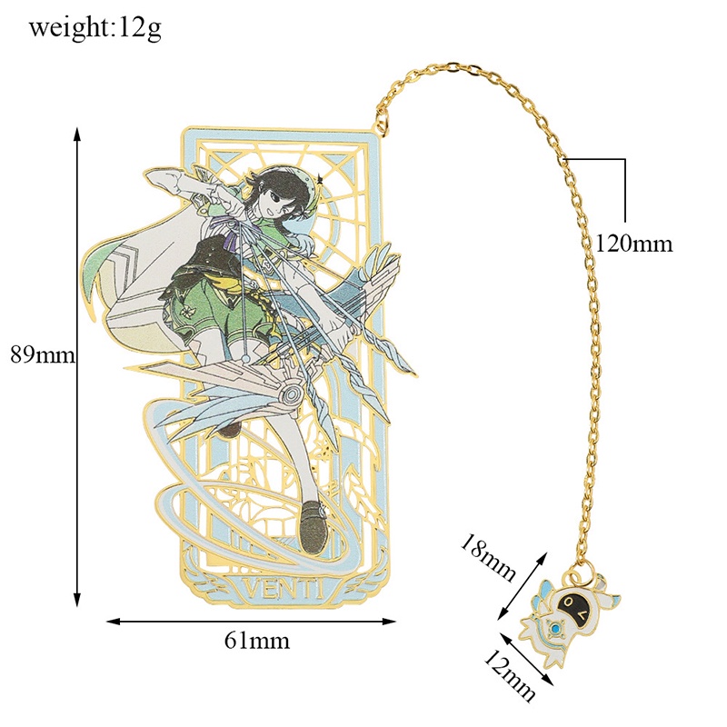 Genshin impact bookmark metal bookmark Raiden Shogun nahida kazuha ...
