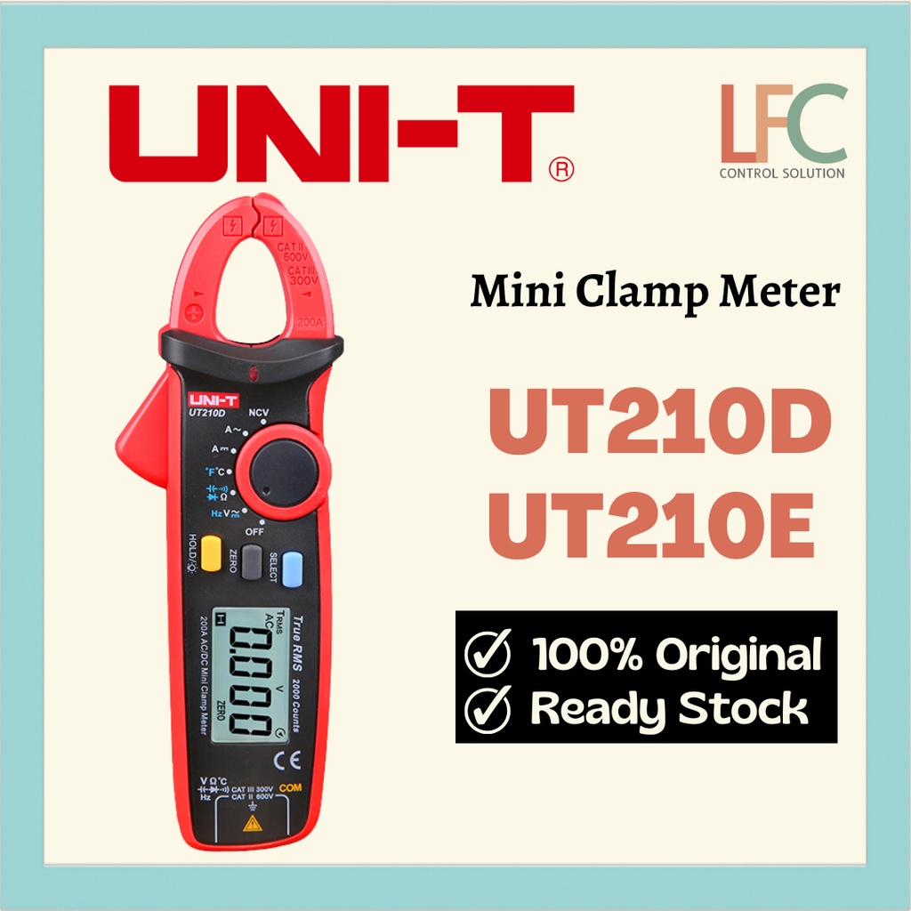 Uni-T UT210D UT210E Mini Clamp Meter | Shopee Malaysia