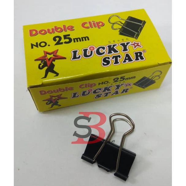 Lucky Star Double Clip 25mm (12's/box) | Shopee Malaysia