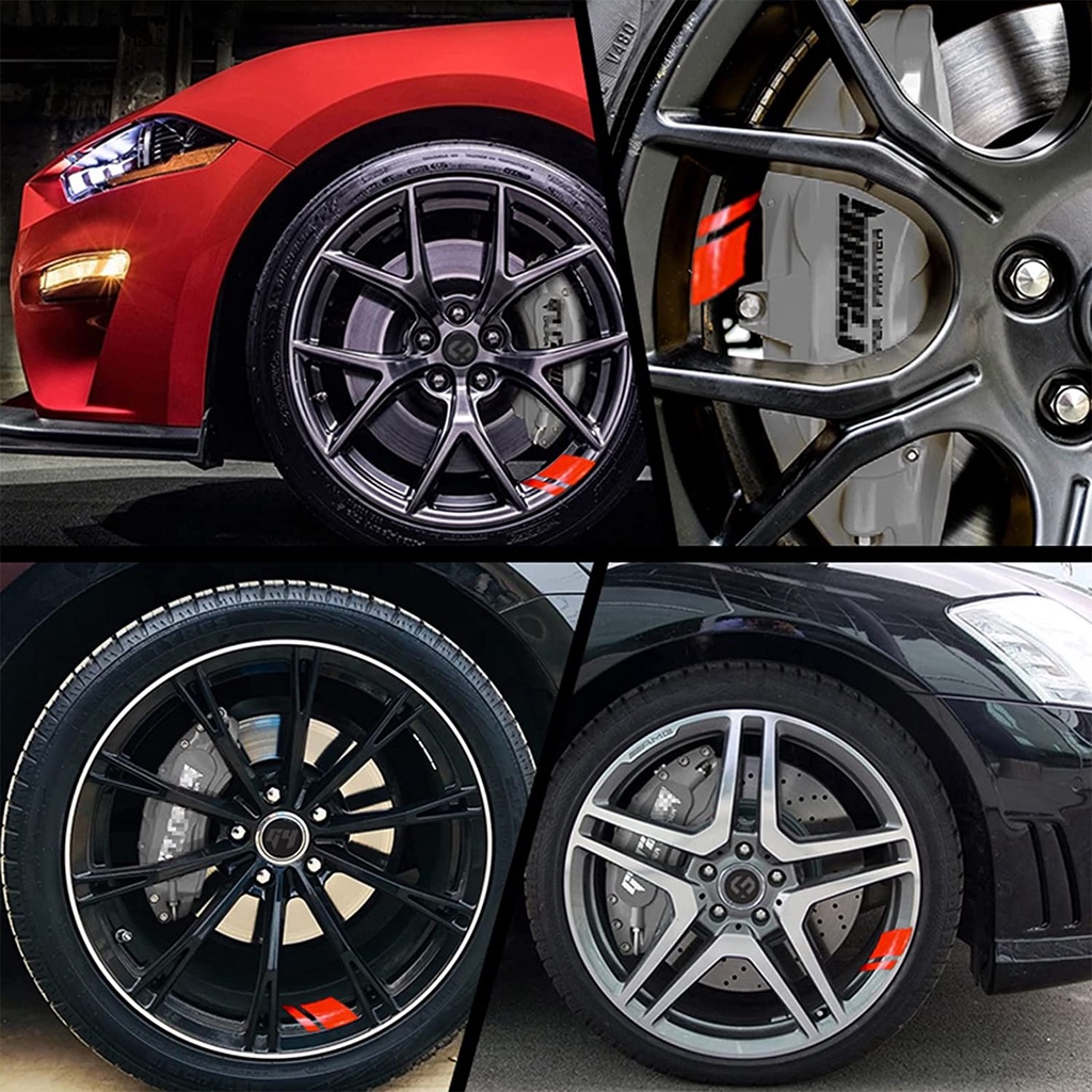 Car Sticker Reflective Car Wheel Rim Vinyl Warning Stickers Hash Mark ...