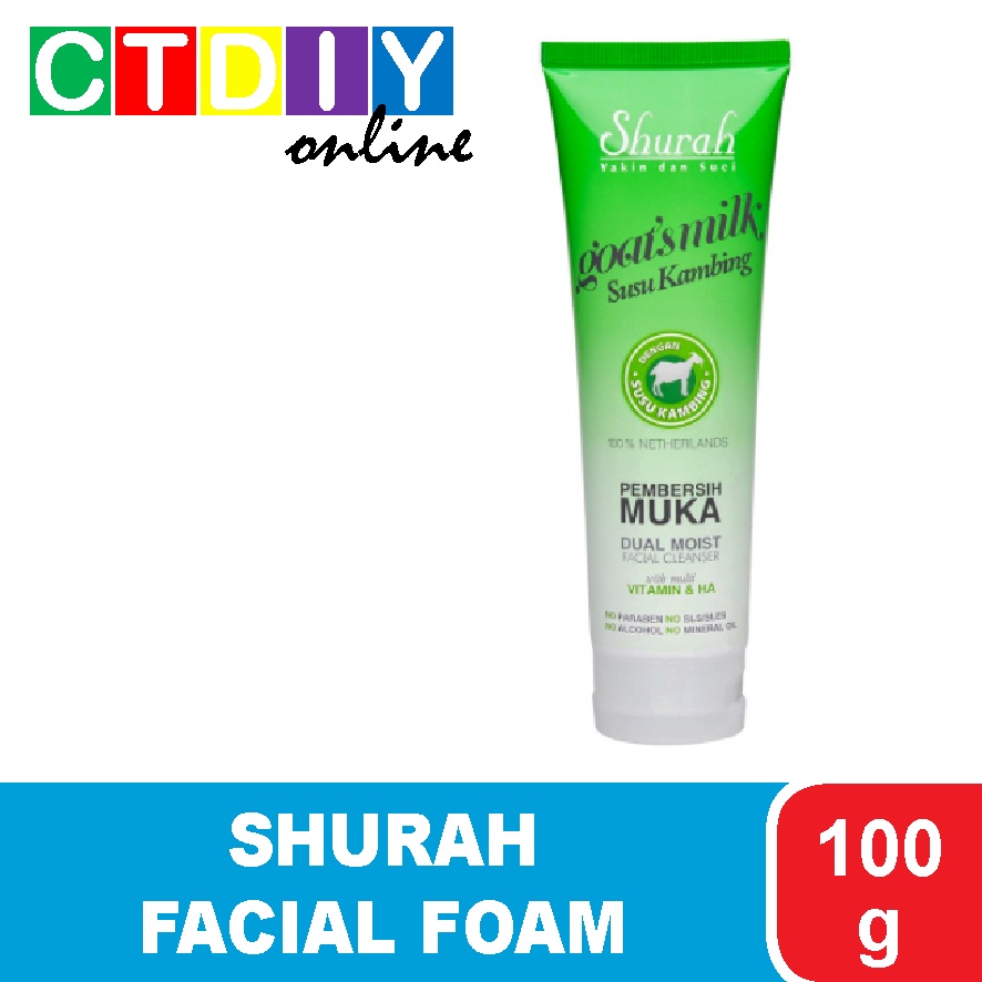 Shurah Dual Moist Facial Foam 100g / Shurah Pembersih Muka #Ready Stock ...