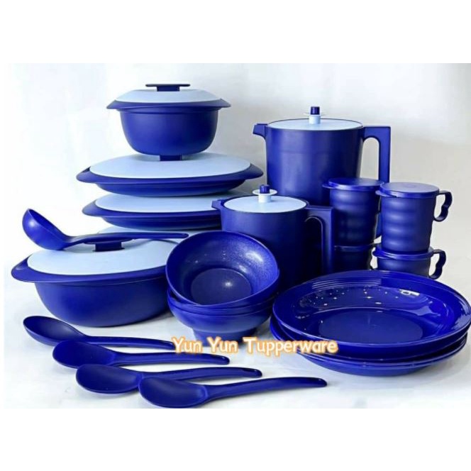 💥DEALS💥Tupperware Royale Blue Serveware /Pitcher/Mugs/Plate/Bowl/One ...