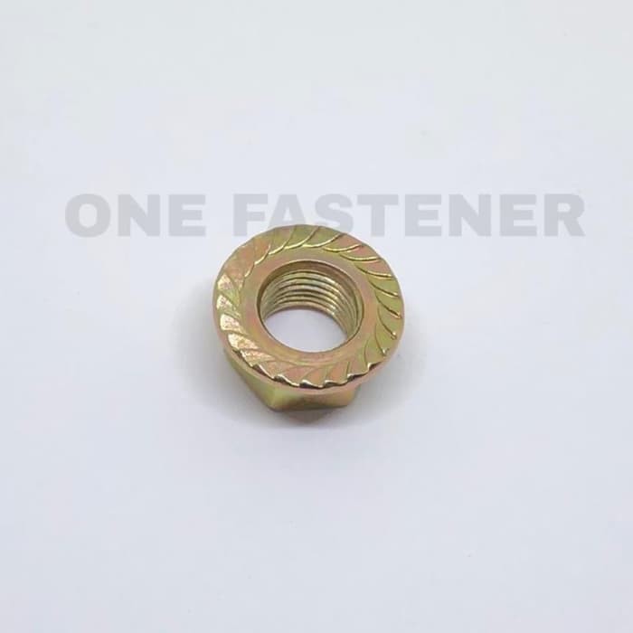 20pcs Flange Nut M12 Yellow Cap 12mm 12mili pitch 1.25 Key 17 | Shopee ...