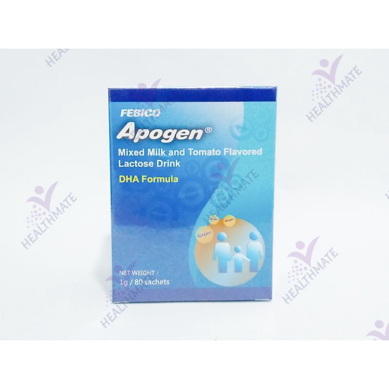 Apogen Mixed Milk and Tomato Flavored Lactose Drink Sachet (1 g x 80's ...