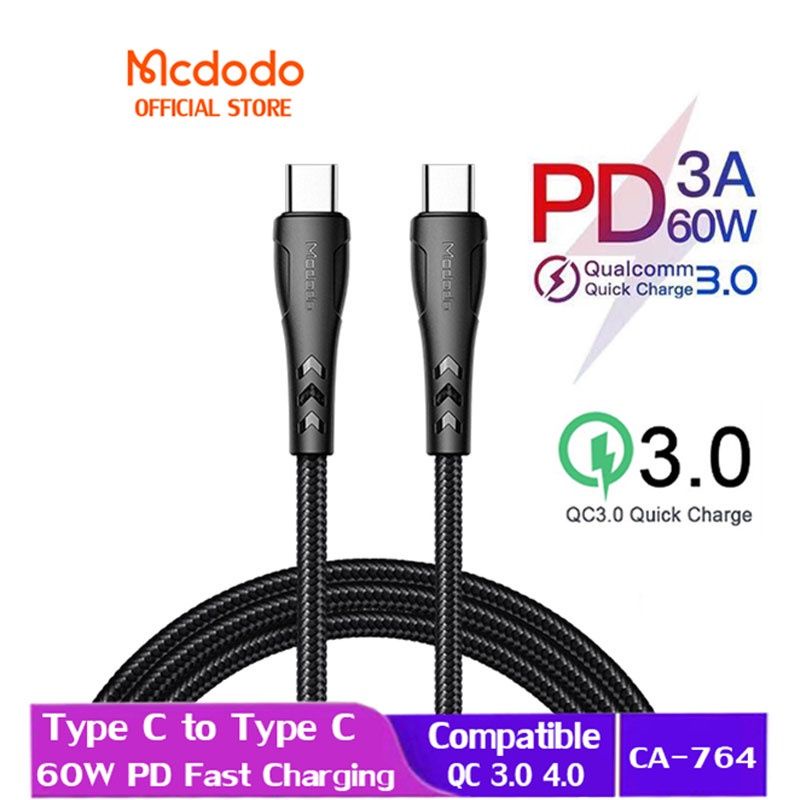 🇲🇾Mcdodo 60W USB Cable Type C to Type C Fast Charger for Samsung Xiaomi Redmi | Shopee Malaysia