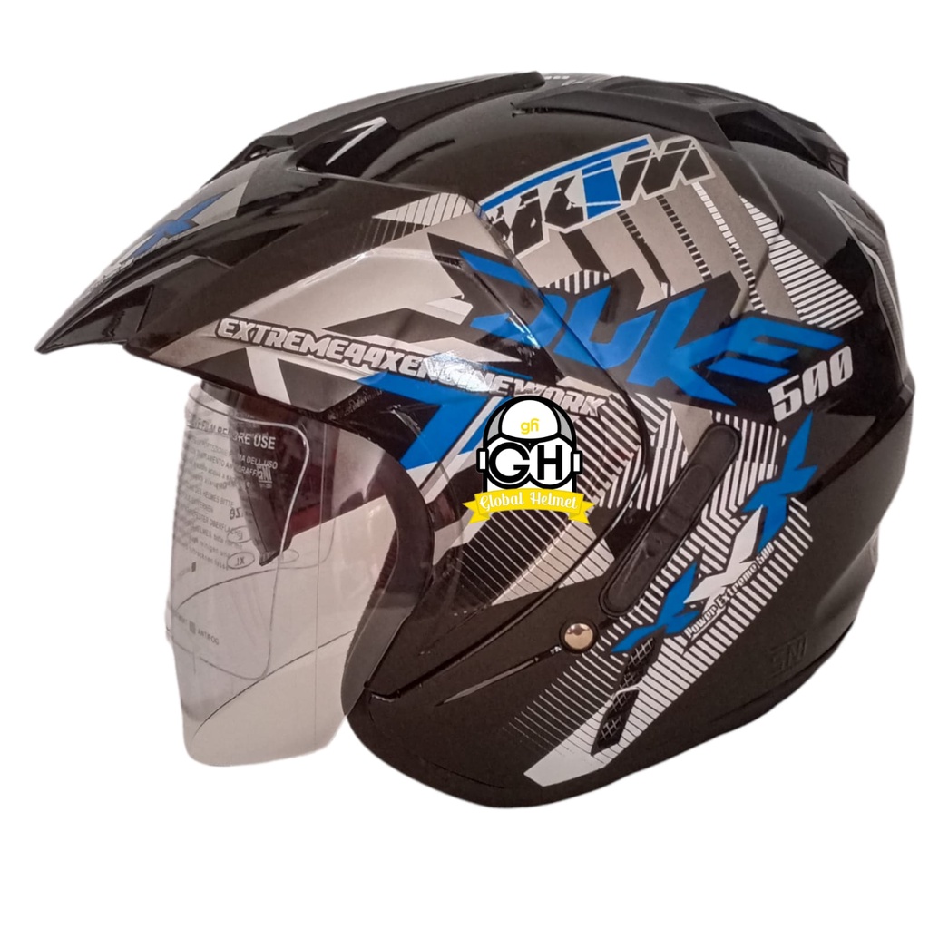 Original SNI BXP Motorcycle helmet 2 glasses (Double visor) Duke Blue ...