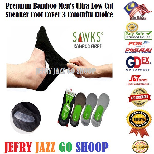 PREMIUM BAMBOO MEN'S ULTRA LOW CUT SNEAKER FOOT COVER SV | Shopee Malaysia