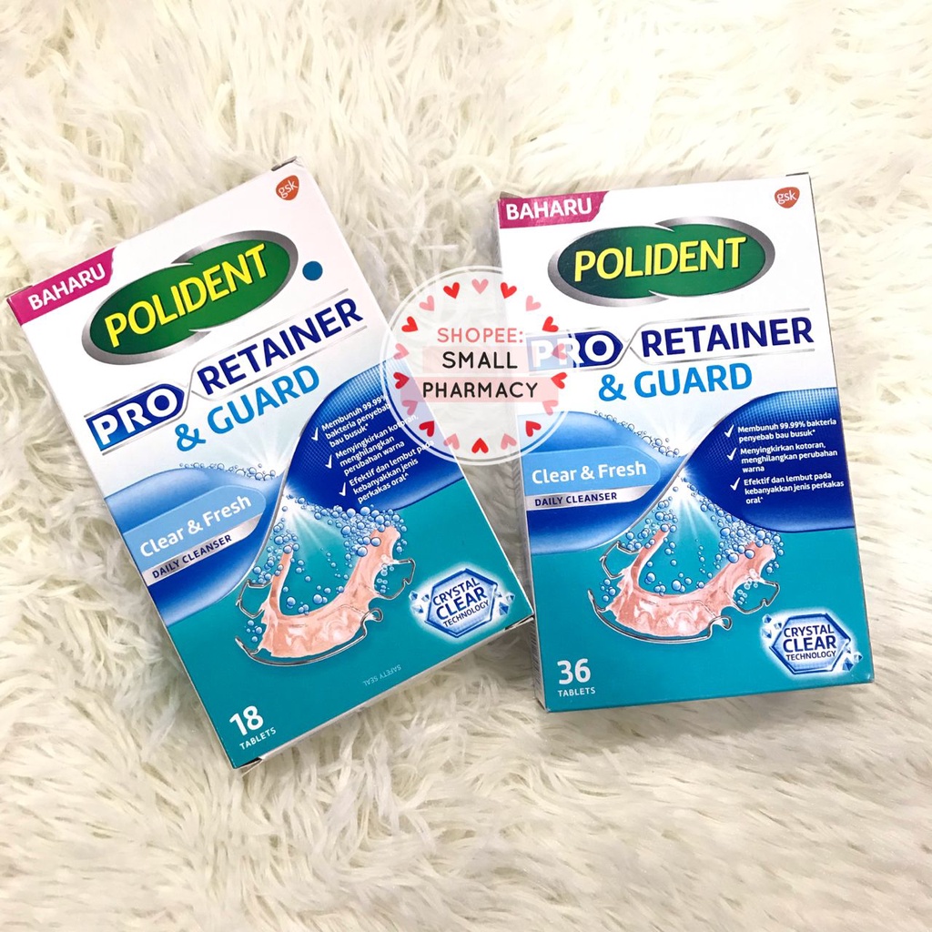 Polident Pro Retainer & Guard Clear & Fresh Daily Cleanser 18s / 36s ...