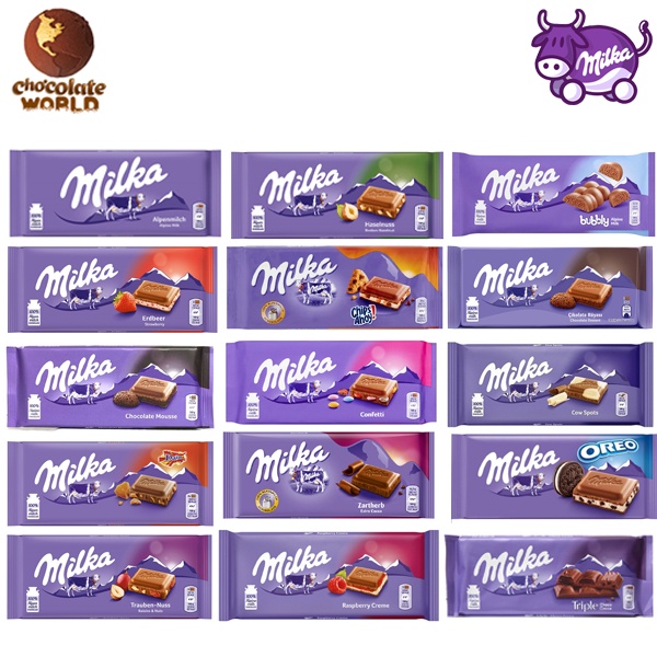 Milka Chocolate Bar Family Range 100g (Made in EU) | Shopee Malaysia