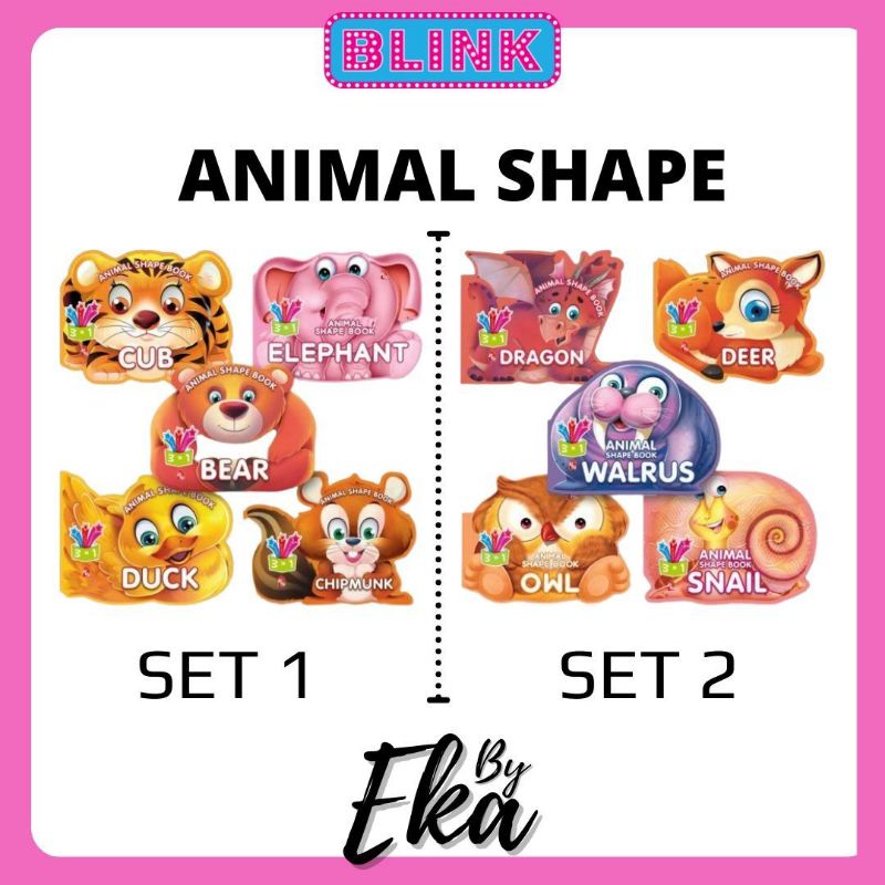 Set Animals Shape Book | Story - Activity - Colouring for Preschool ...