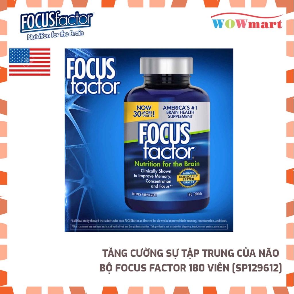 Enhance brain concentration Focus Factor 180 tablets | Shopee Malaysia
