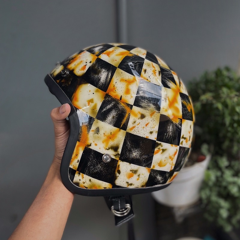 Slimhead Checkerboard Patina Scratch premium Leopard Foam - Helmet ...