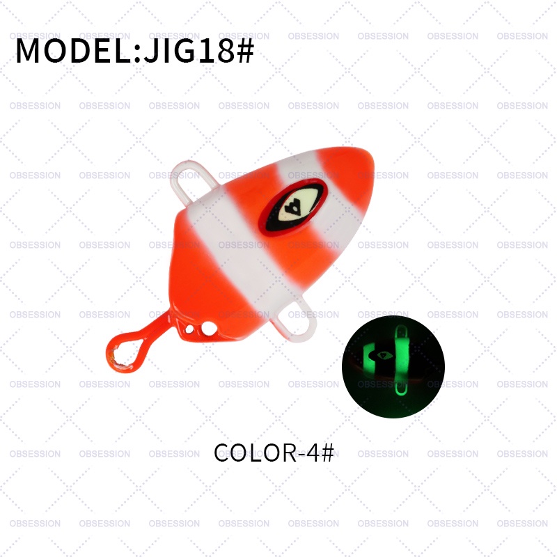 TEASER【J18】Lucanus Jigs 100g 150g 200g 250g 300g Kabura Bullet Metal Jig Head Hooks Bottomship ...