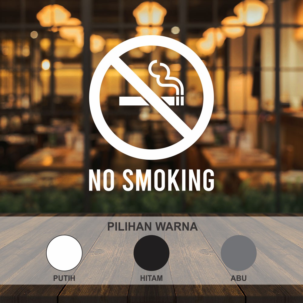 Cutting Sticker No Smoking Sticker Cafe Cafe Restaurant Business Place ...