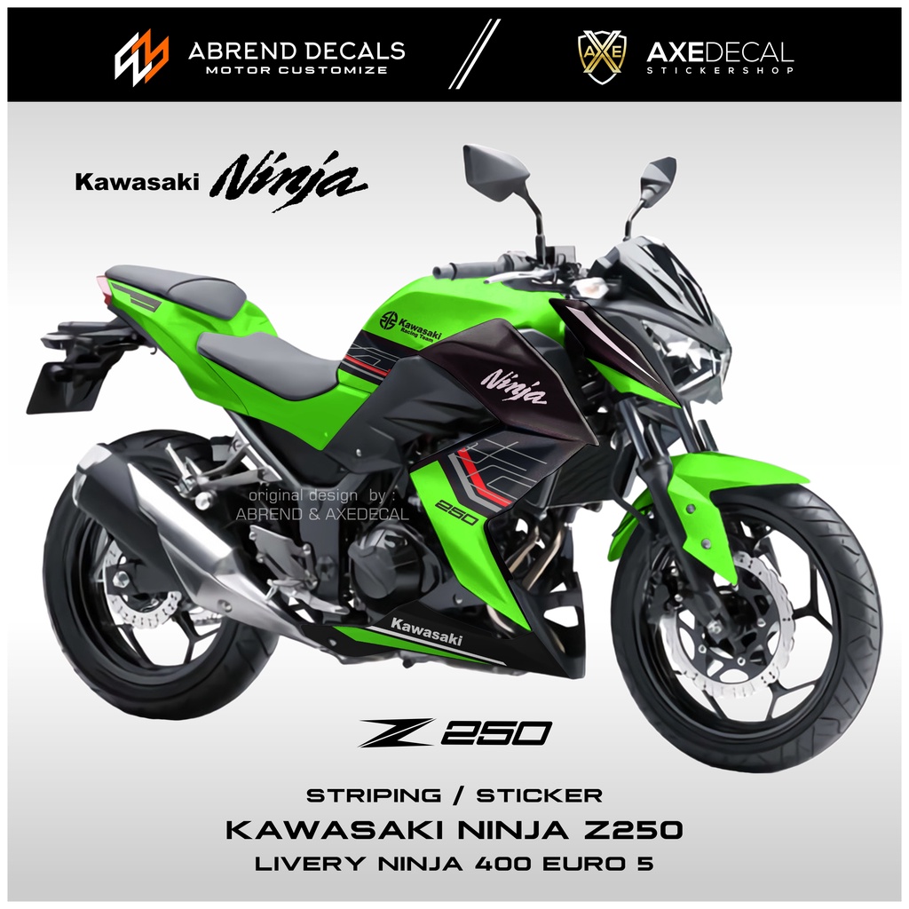 Striping Kawasaki Z 250 Livery Ninja 400 Euro 2023 / Motorcycle Sticker ...