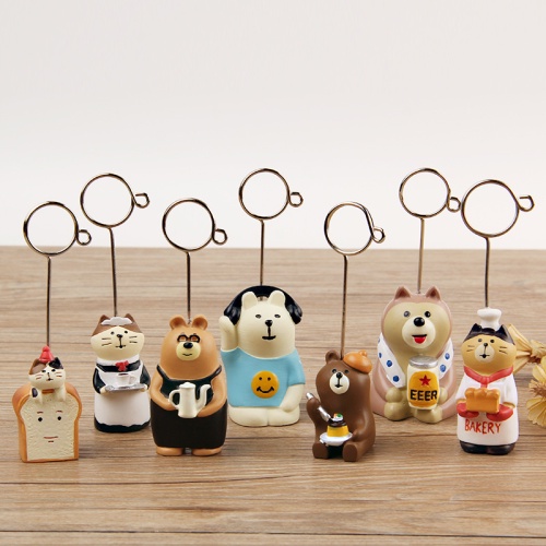 Cute Table Card Clip Holder Memo Note Holder 3D Animals Photo Card Clip ...