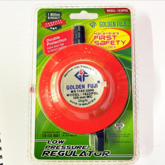 GOLDEN FUJI LOW PRESSURE DUAL LOCK GAS REGULATOR / KEPALA GAS GOLDEN ...