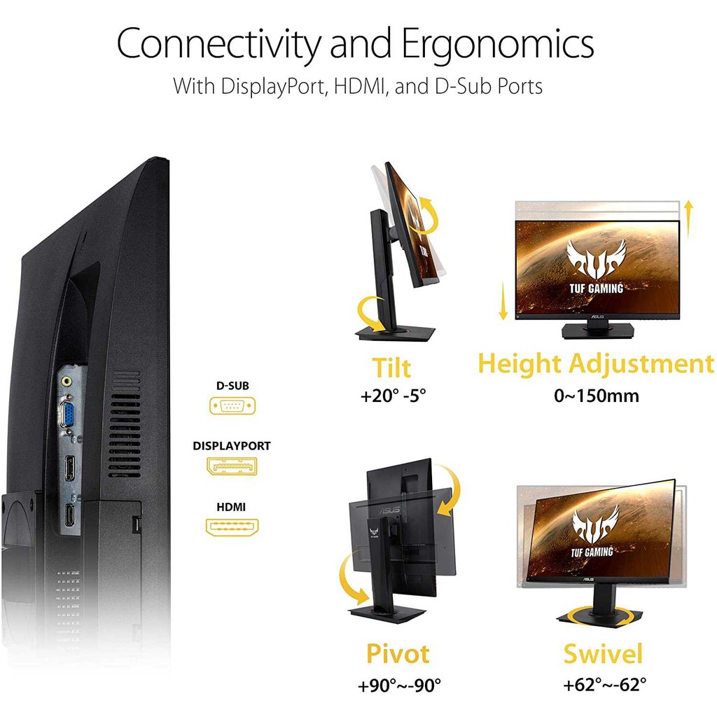 Asus TUF Gaming VG249Q | 23.8" IPS FHD 144Hz 1ms MPRT Gaming Monitor ...