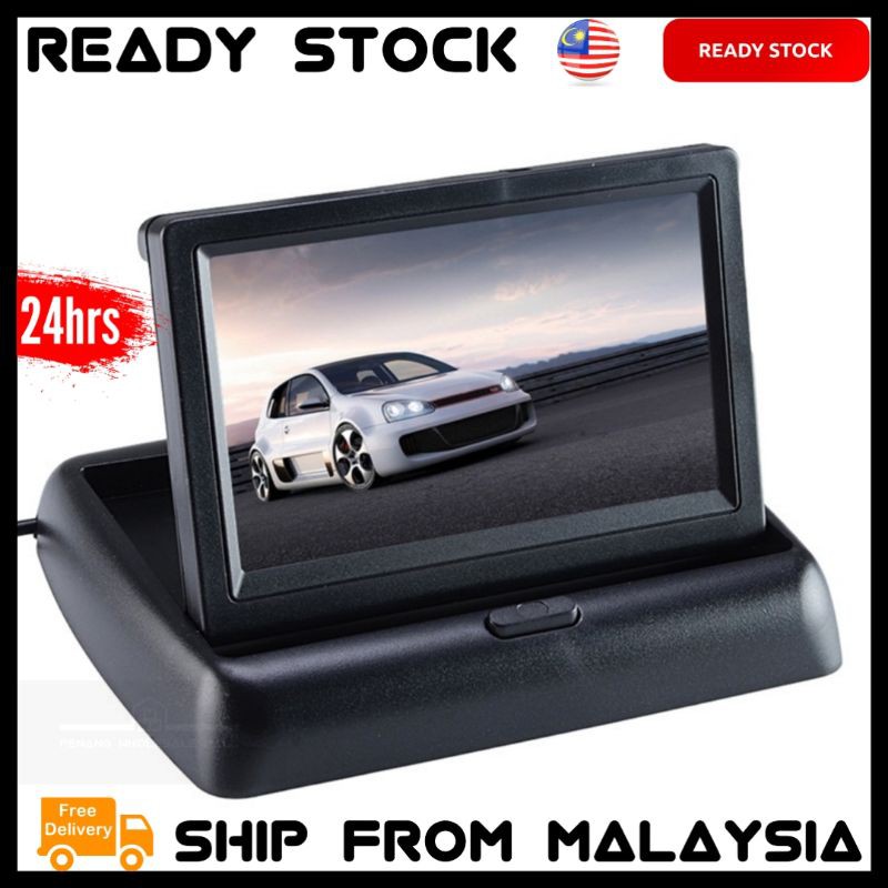 4.3" HD Foldable Color TFT LCD Car Display Monitor for Rear View Camera ...