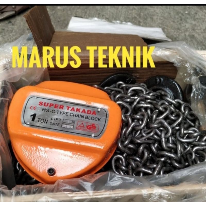 Takel /Chain Block Supertakada 1 Ton x 3 meters Full | Shopee Malaysia