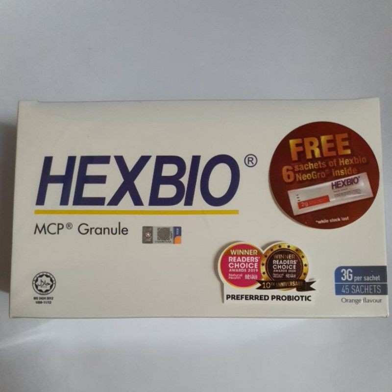 Hexbio 45 Sachets FOC 6 Sachets of Hexbio NeoGro inside (Expiry Date:02 ...