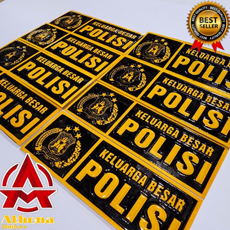 Police Motorcycle Plate Sticker | Police Car Plate Sticker |Embossed ...