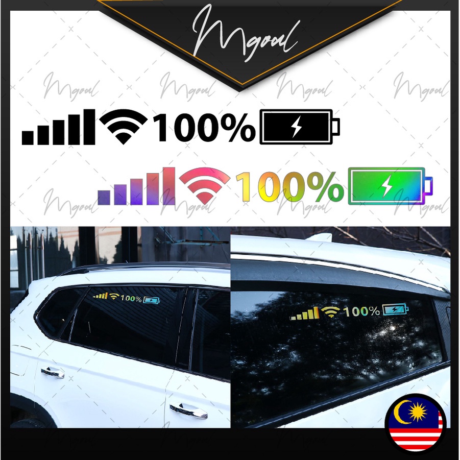 [Ready Stock] Wifi Signal Battery Display Decoration Stickers ...